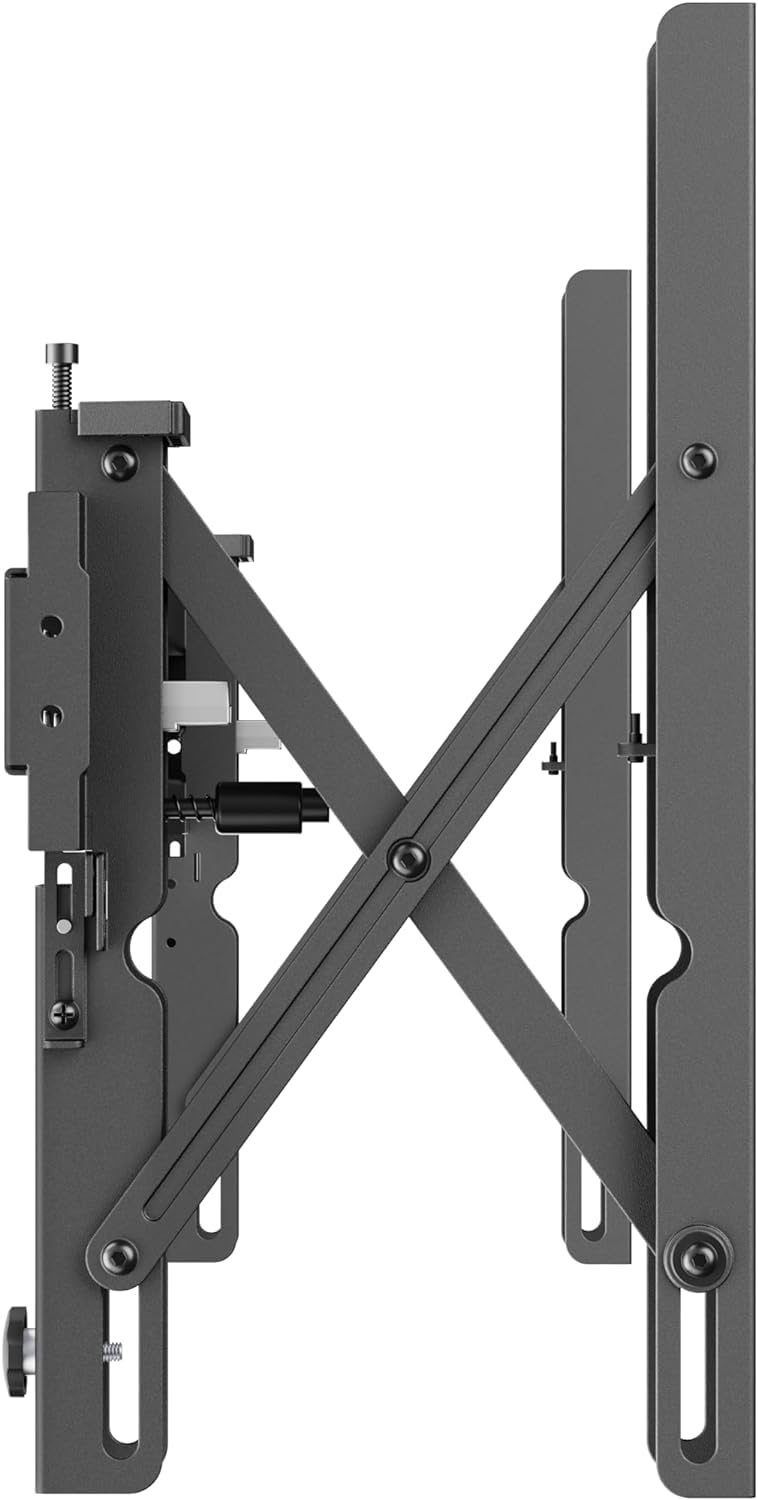 Mount Plus POP-48T 1x2 Pop Out Video Wall Mount System for 37 to 80" TVs | TV Menu Board | Max VESA 800x400 | Commercial Grade 154 Lbs | Anti-Theft Protection | Full Extension to 8.7"