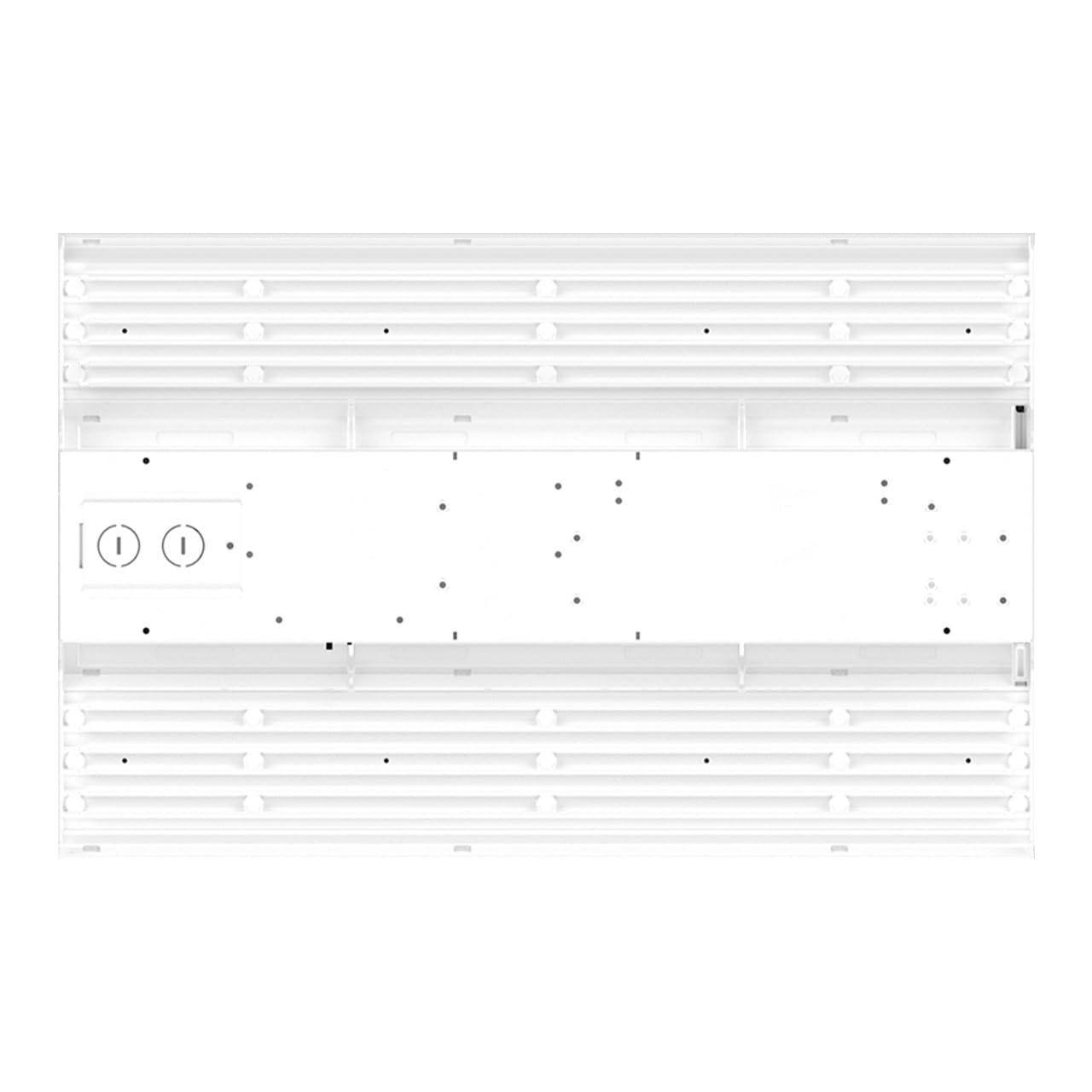 RAB RBAY17M LED Linear High Bay, Up to 40539 Lumens, 160/220/260 Watt Selectable, 3500/4000/5000 Kelvin Selectable, 120-277 Volt, V-Hook and Chain Mount (Included)