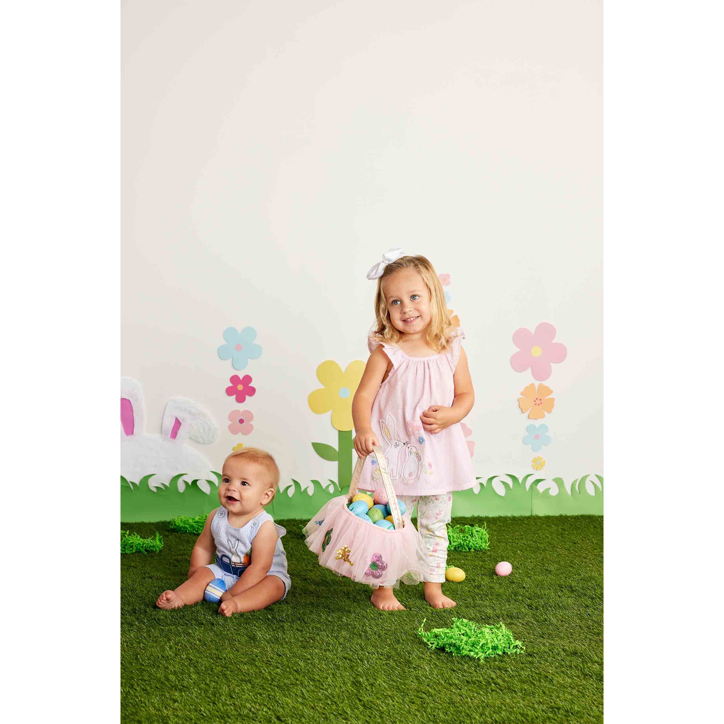 Mud Pie Baby Boy Bunny Truck Jon Jon, Blue, 12-18 Months