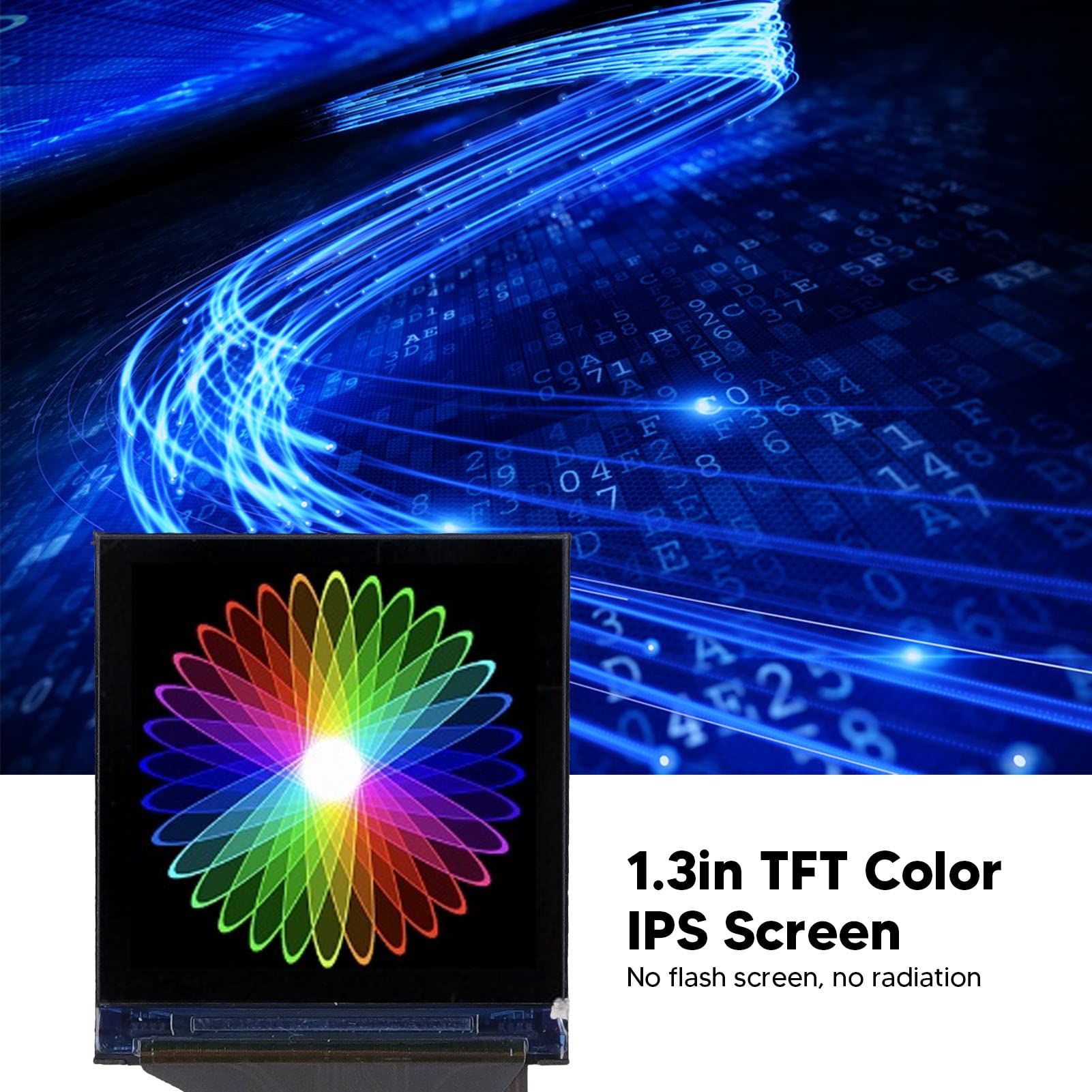 IPS Display Module High Light Transmission 1.3 Inch TFT Screen 2PCS No Radiation ST7789V DIY Electronic Device Drive