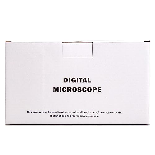 LINKMICRO LM203 4" Coin Microscope Full View of Coin, 200X Portable LCD Digital Microscope for Adults and Kids, 1080p, 32GB SD Card, Windows Mac, PC Mass Storage