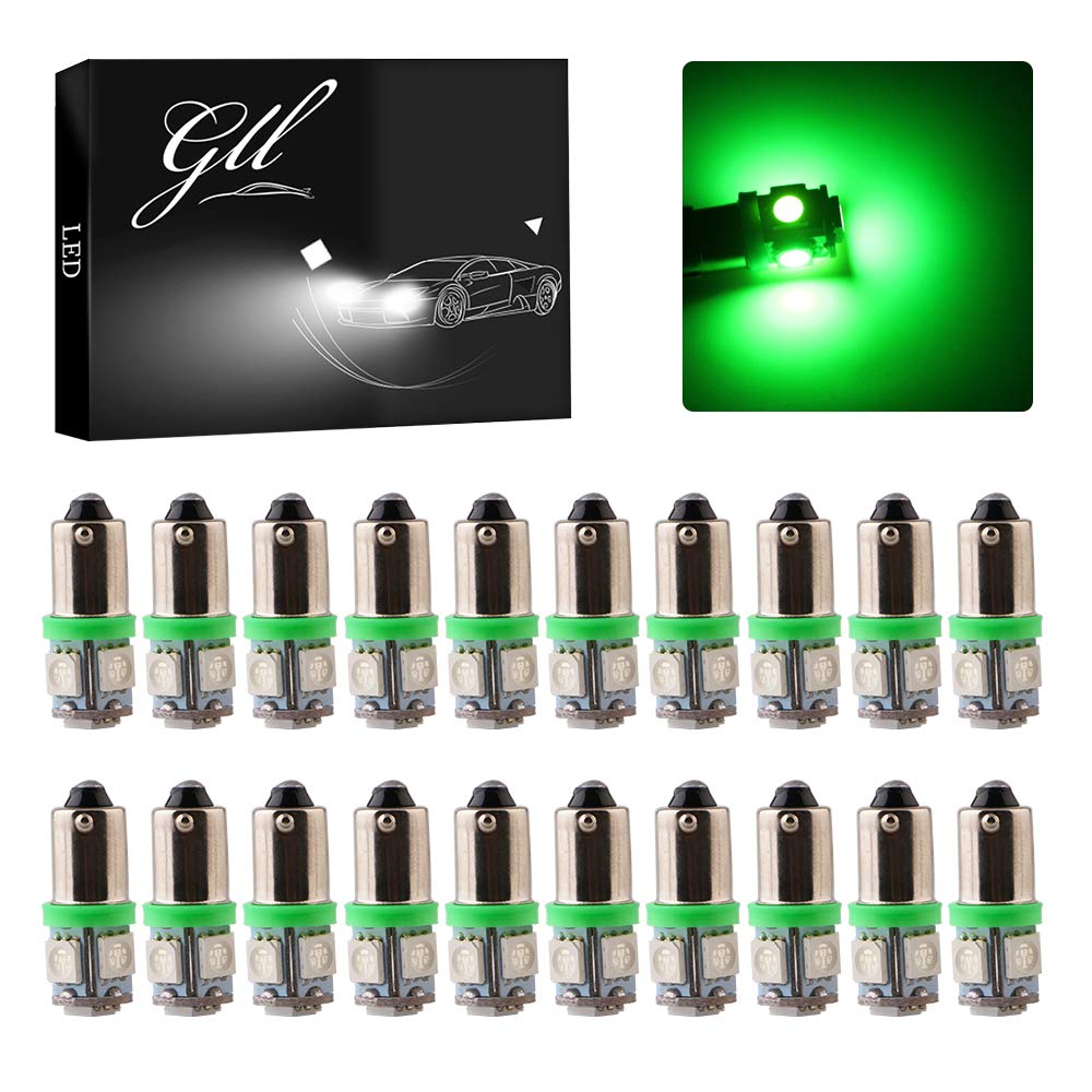 GE 44 Bulb 1893 47 756 1847 Wedge Pinball Machine Light 6VDC/6.3VDC Green (Pack of 20)