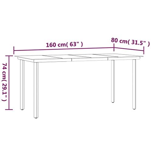 WFAUIBR Dining Set 5 Piece Patio ,Outdoor Patio Sets,Bistro Sets,Coffee Table Sets, for Flower Shops, Internet cafes, Hotels, Dormitories, Small Apartments,5 Piece 63"