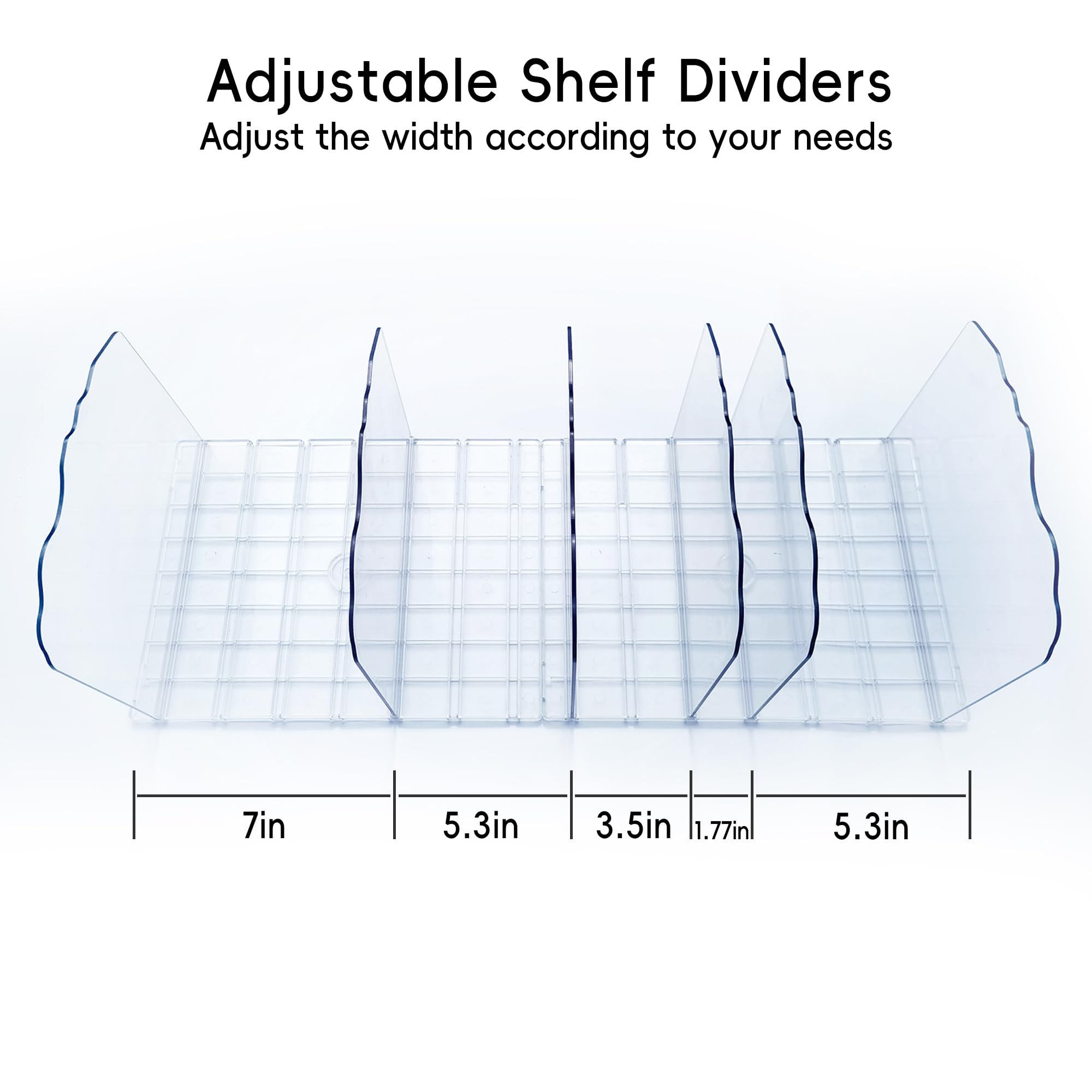 Maelphoo Adjustable Shelf Divider for Closet,Closet Organizers and Storage,Clear Purse Organizer for Closet,Handbag Organizers for Closets,Bookshelf Separator Divider