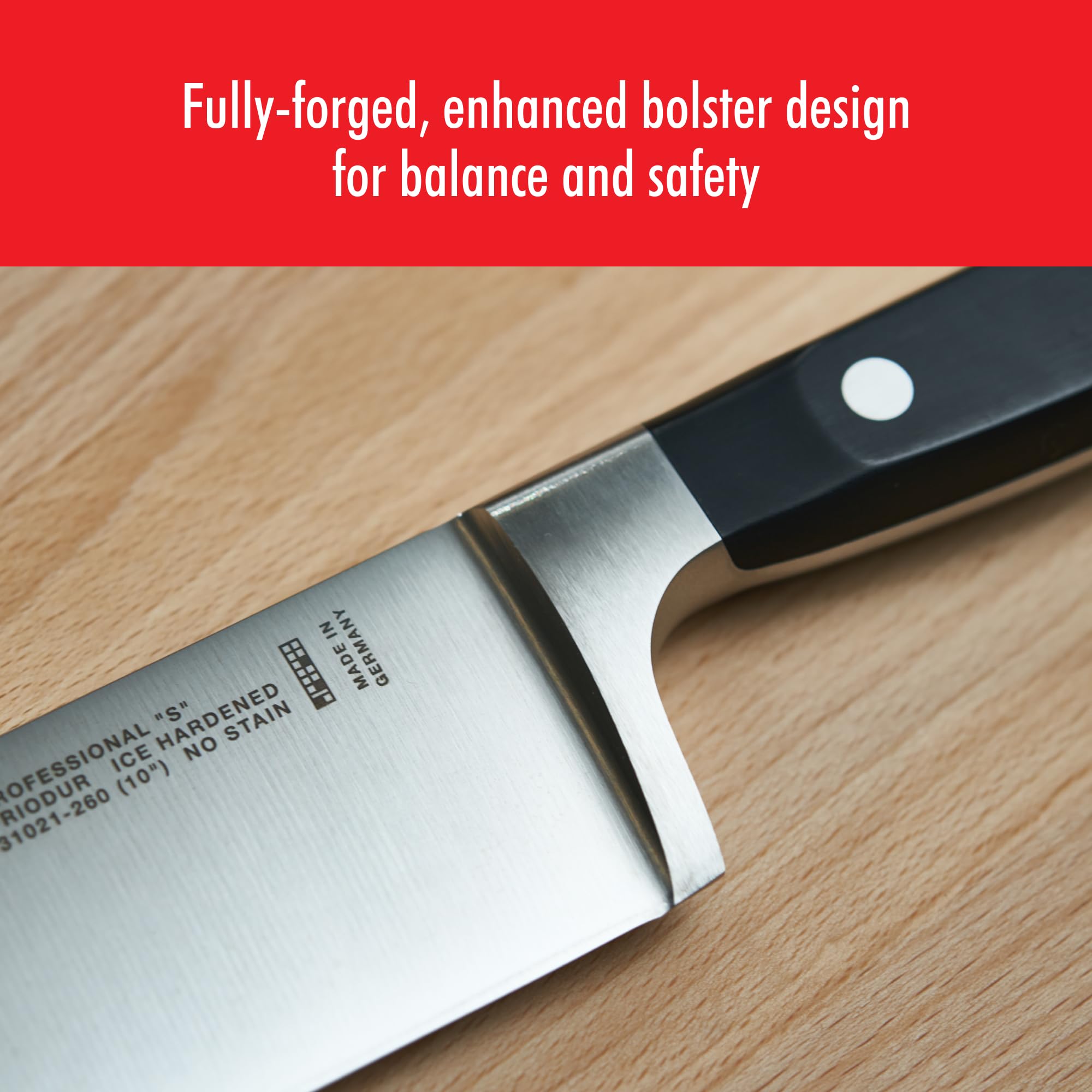 ZWILLING Professional S 5-Piece Razor-Sharp German Studio Block Knife Set, Made in Company-Owned German Factory with Special Formula Steel perfected for almost 300 Years, Dishwasher Safe