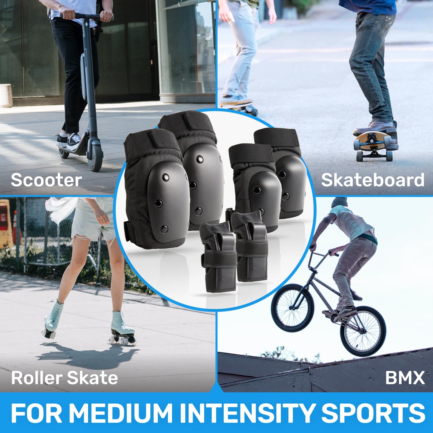 Elos Impact Wrist Guards for Skating Adult, Kids & Youth - Various Sizes, Comfy, Breathable & 3D Contouring - Ideal for Skateboard, Inline Skating, Rollerblade Men & Women (Wrist Guards, Small)