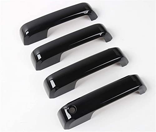 eLoveQ Gloss Black Handle Cover Covers Compatible with Ford 2015-2019 F-150/2017-2019 F-250 + F-350 Superduty (Gloss Black-w/o Smart Keyless)