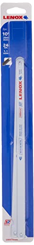 LENOX Tools Hacksaw Blade, Bi-Metal, Metal Cutting, 10-inch, 24 TPI, 2-Pack (23930T024HE)