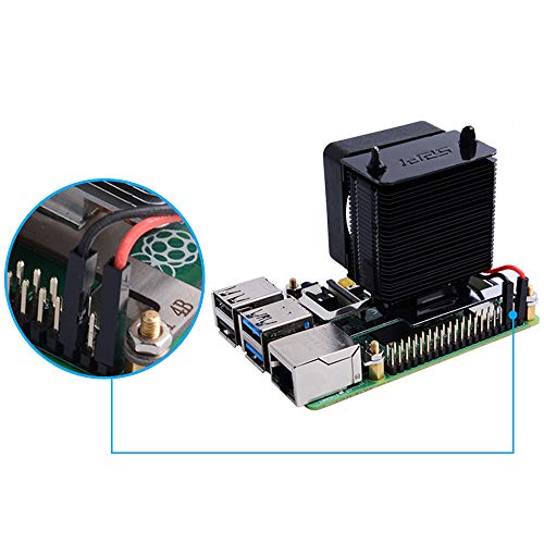 GeeekPi ICE Tower Cooler for Raspberry Pi, RGB Cooling Fan with Aluminum Heatsink for Raspberry Pi 4 Model B & Raspberry Pi 3B+ & Raspberry Pi 3 Model B (Black)