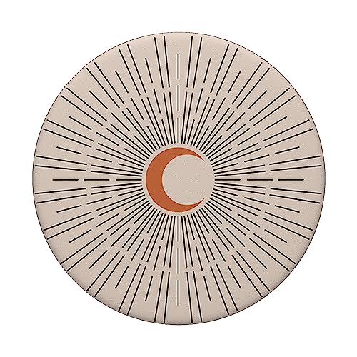Minimal Boho Shining Crescent Moon Bohemian Aesthetic PopSockets Standard PopGrip