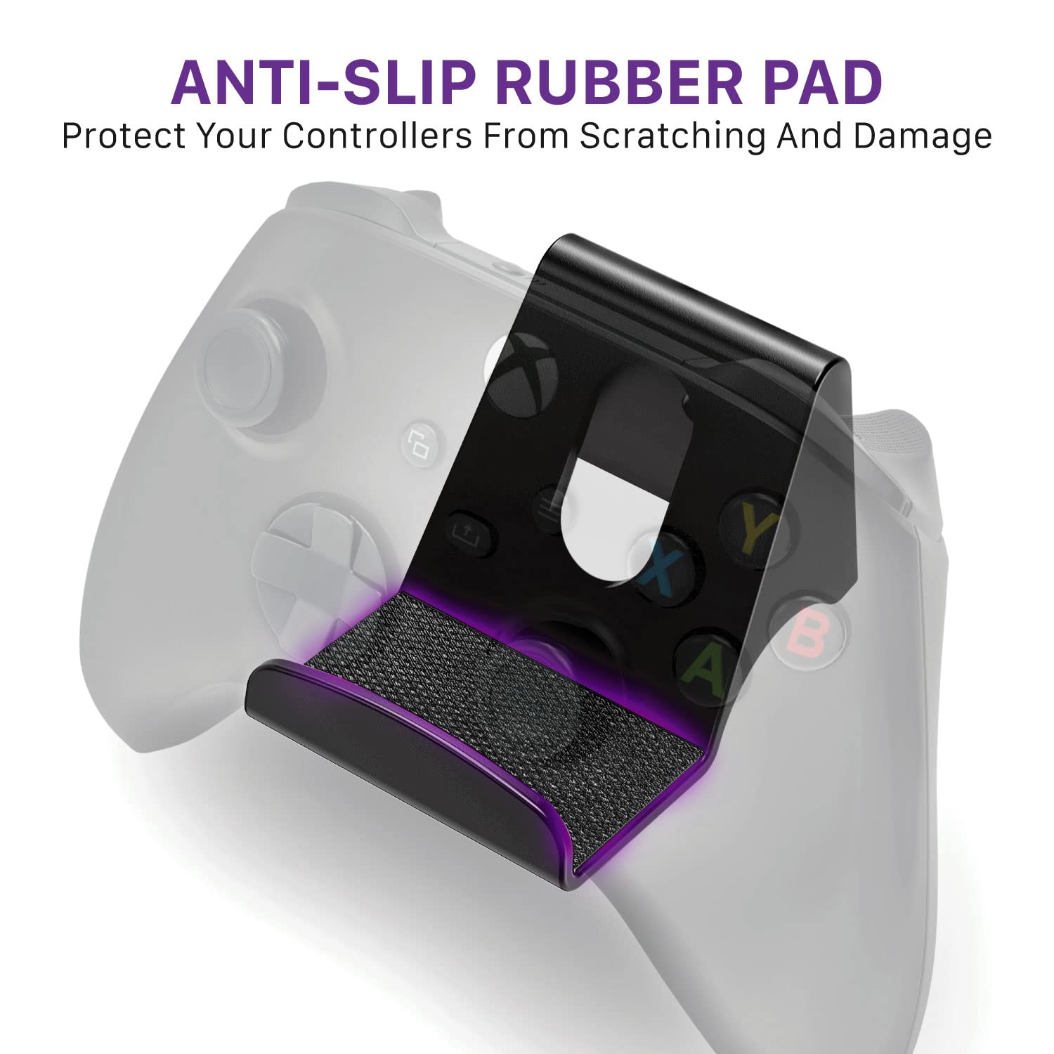 Fosmon Anti-Slip Wall Mount Holder Stand for Gaming Controller and Headphones - 2 Packs, Compatible with PS5 PS4 PS3, Xbox Series X/S, One, 360, Elite Controller, Switch Pro Controller and Headset