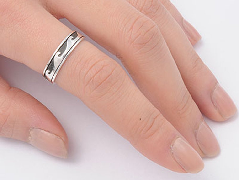 Eternity Wave Ocean Surfing Classic Ring New 925 Sterling Silver Band Size 11