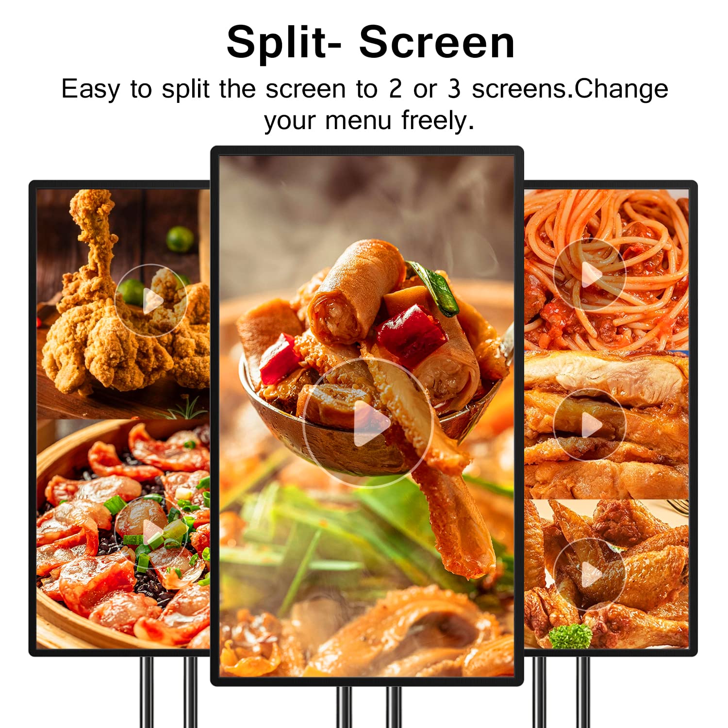 JYXOIHUB Digital Signage Displays 43 Inch Touch HD Screen Interactive Smart Board Movable Type Signage Display AD Media Player for Commercial Restaurant Display and Broadcast(Only Displays Board)