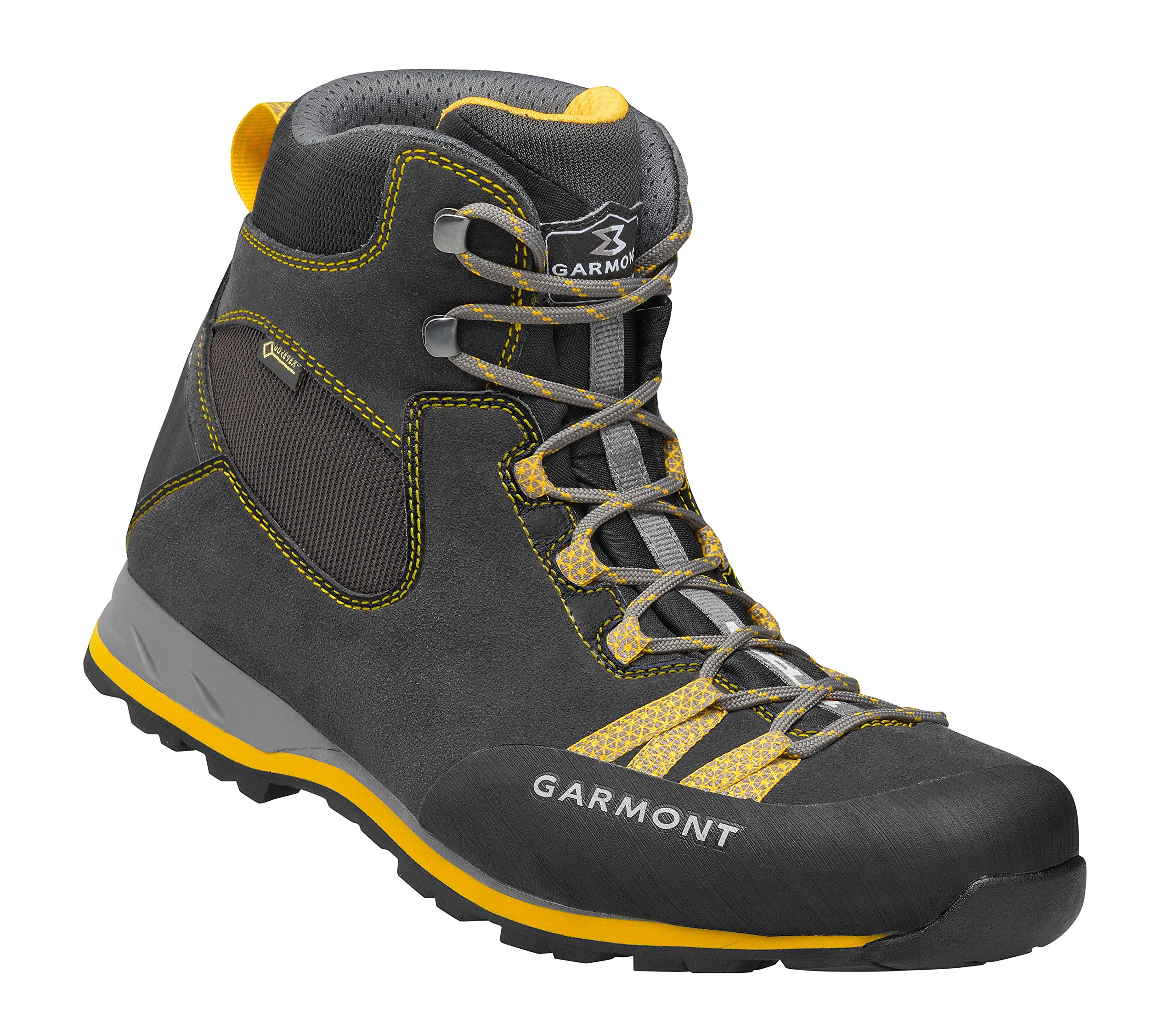Garmont Mystic 2 GTX Mid Hiking Boots - Men's Dark Grey/Yellow 10