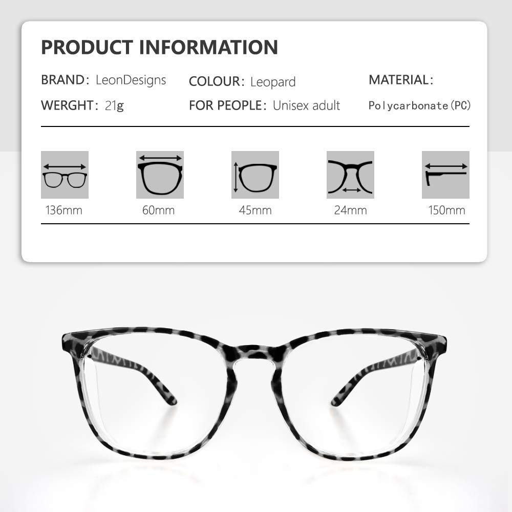 LeonDesigns Safety Glasses Anti-Fog Goggles Z87.1 Blue Light Blocking Anti-Dust UV Protection Glasses For Men Women