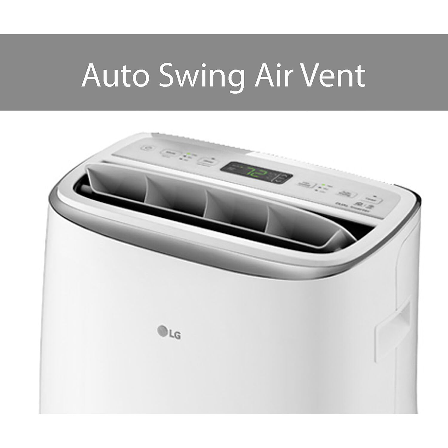 LG Dual Inverter Portable Air Conditioner Unit for Medium Rooms, Bedroom, Office, Kitchen, Dining Room, 115V, Cools up to 500 Sq. Ft., 3 Speeds, 24-hour Timer, with Wi-Fi Control and Remote, White
