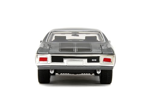 Jada 1970 Chevrolet Chevelle SS Gray Metallic with Black Stripes Fast & Furious (2009) Movie Fast & Furious Series 1/24 Diecast Model Car