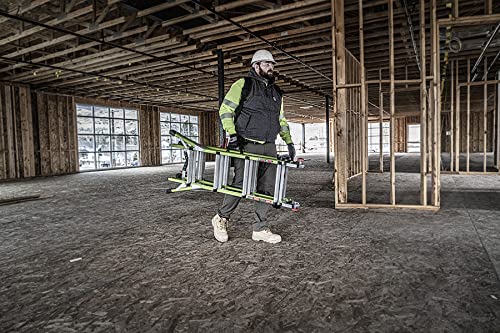 Little Giant Ladder Systems Conquest 2.0 All-Terrain, M17, 17ft, Multi-Position Ladder with Adjustable Outriggers, Fiberglass, Type 1A, 300 lbs Weight Rating, (17107-001)