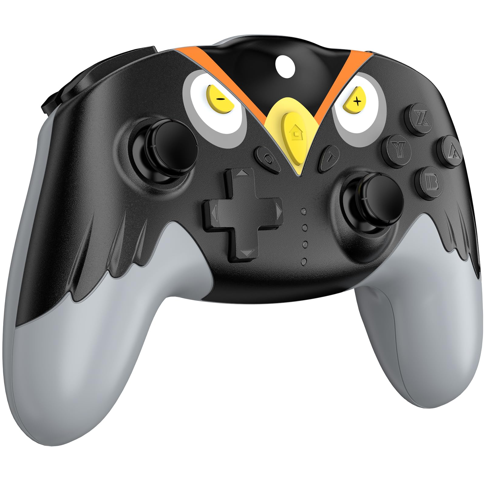 ISENPENK Switch Controllers for Kid Gift, Mini Controller Switch/Switch Lite/OLED/PC, Cute Eagle-shaped Small Joypad Handle Remote w/ Wake-Up Turbo Vibration Macro Button Children Black B1