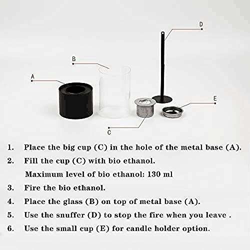 JHY DESIGN Extra Large Tabletop Fire Bowl Pot Portable Tabletop Fireplace–Clean-Burning Bio Ethanol Ventless Fireplace