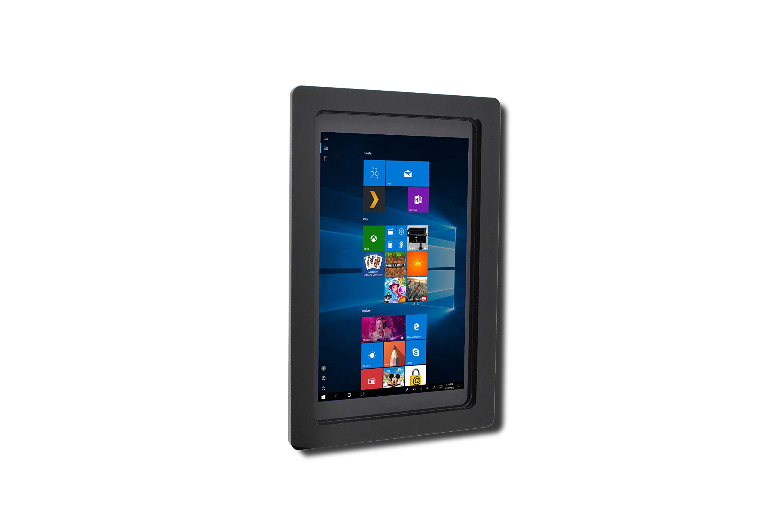 TABcare Anti-Theft Security Acrylic VESA Case for Microsoft Surface Pro 3 4 5 6 7 Tablet with Free Wall Mount (Surface Pro 3/4/5/6/7, Black)