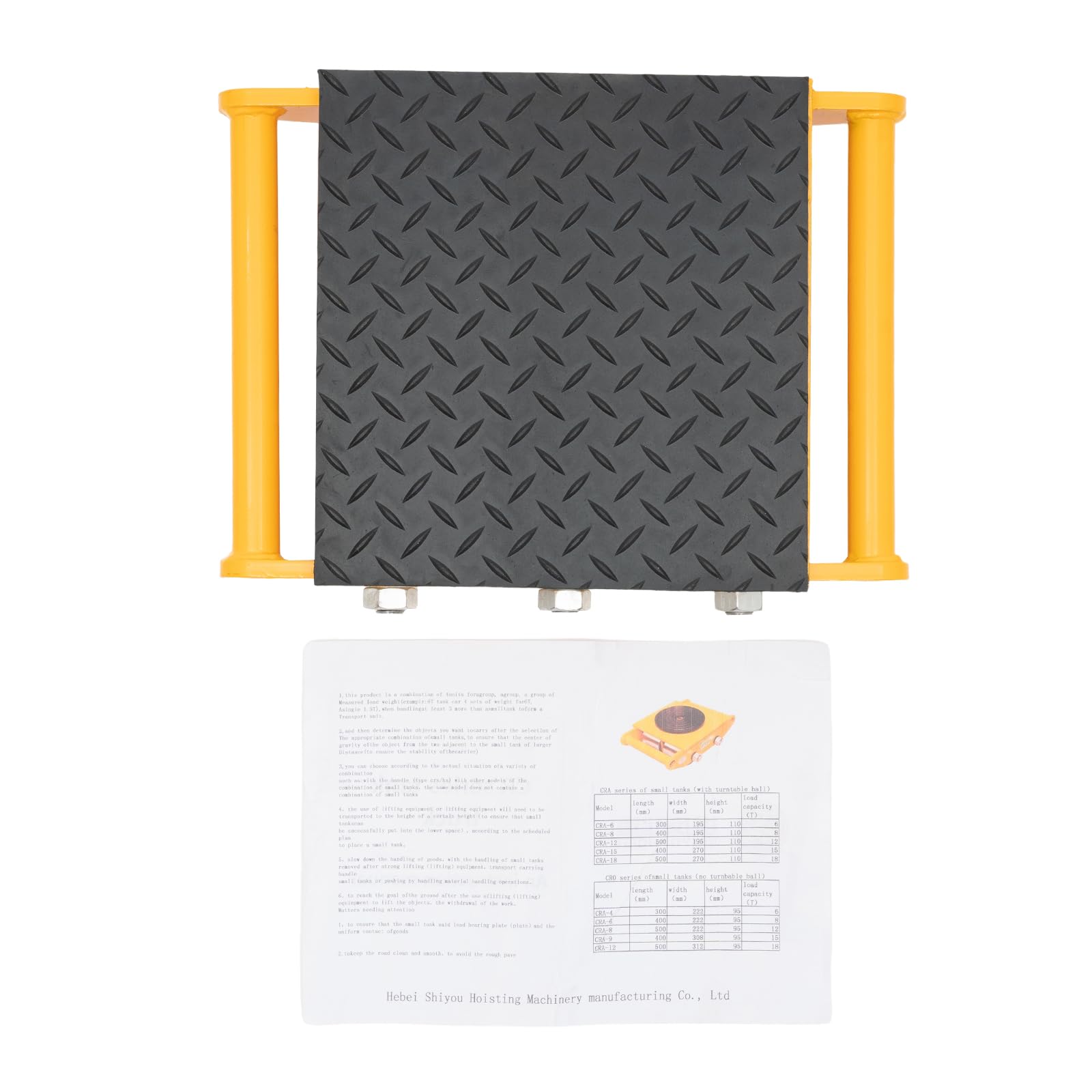 Industrial Machinery Mover,15T 33069lbs Machinery Skate Dolly Roller Heavy Duty Mover with 9 Rollers,Yellow