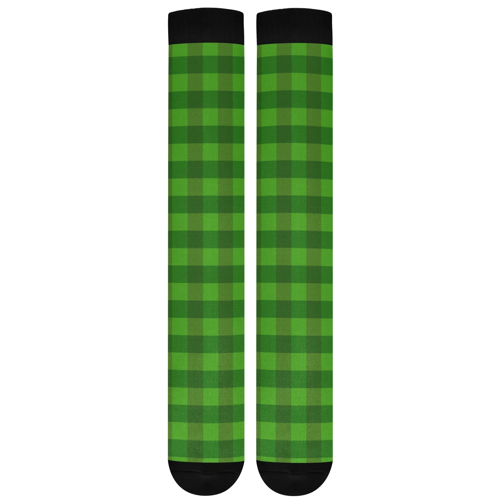 Green Plaid (1) Compression Socks for Women & Men Circulation-Best for Running,Nurse,Travel,Cycling