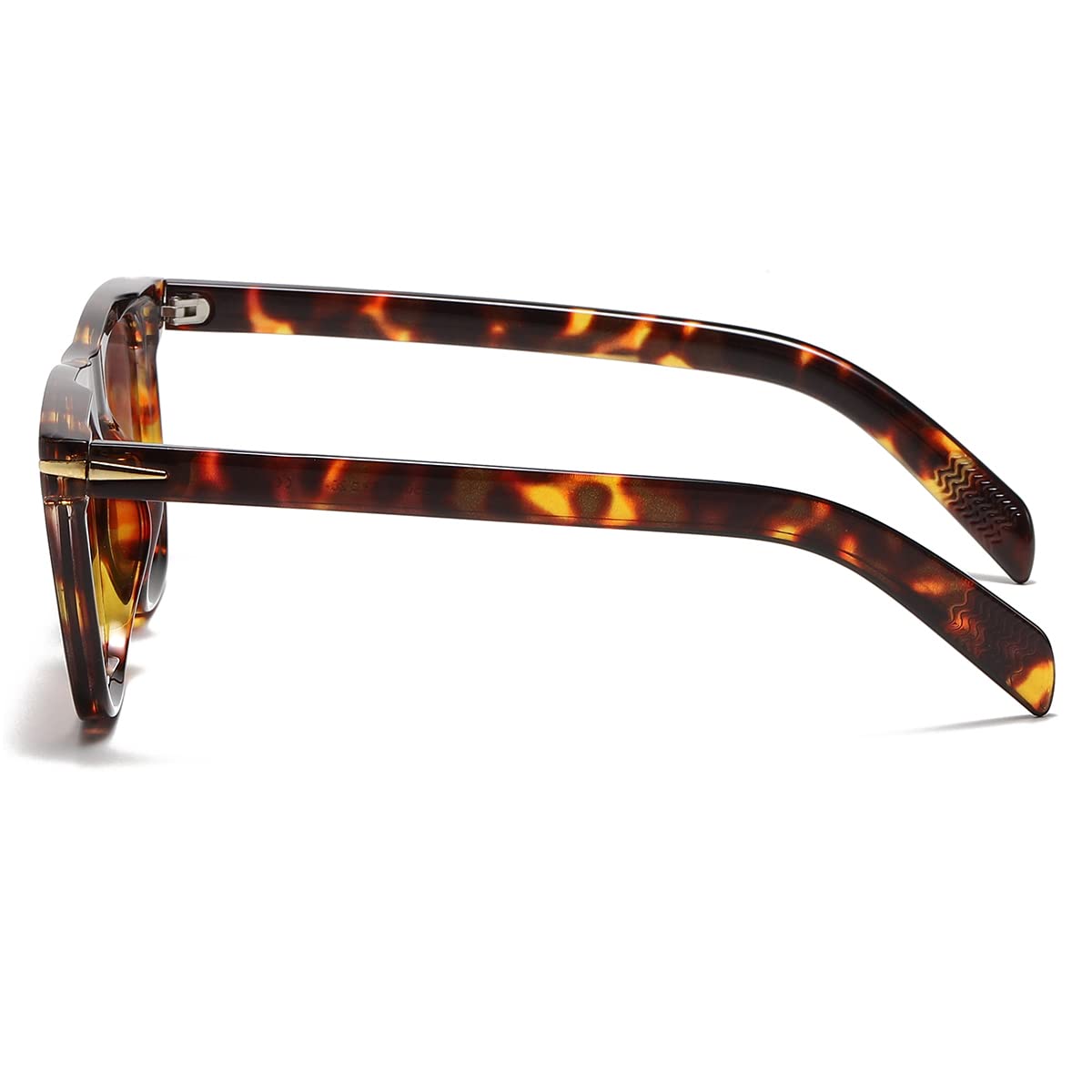Gleyemor Classic Square Sunglasses for Men Vintage Trendy Shades UV400 Protection (Black/Grey)