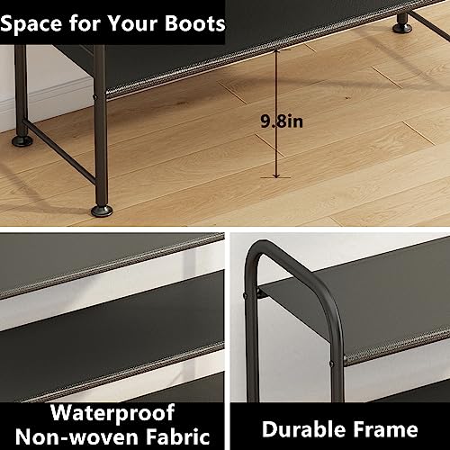 SUOERNUO Shoe Rack 3 Tier Storage Organizer for Closet Entryway Black