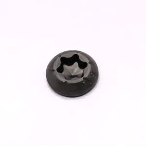 M5-0.8 x 12mm Black Button Torx Drive Head Machine Screws, Class 10.9 Alloy Steel, Full Thread, Black Oxide Finish, 60 Pcs