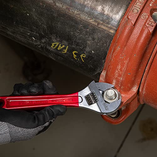 Klein Tools D507-8 Adjustable Wrench, Extra Capacity Jaw Forged Drive Wrench with High Polish Chrome Finish, 8-Inch