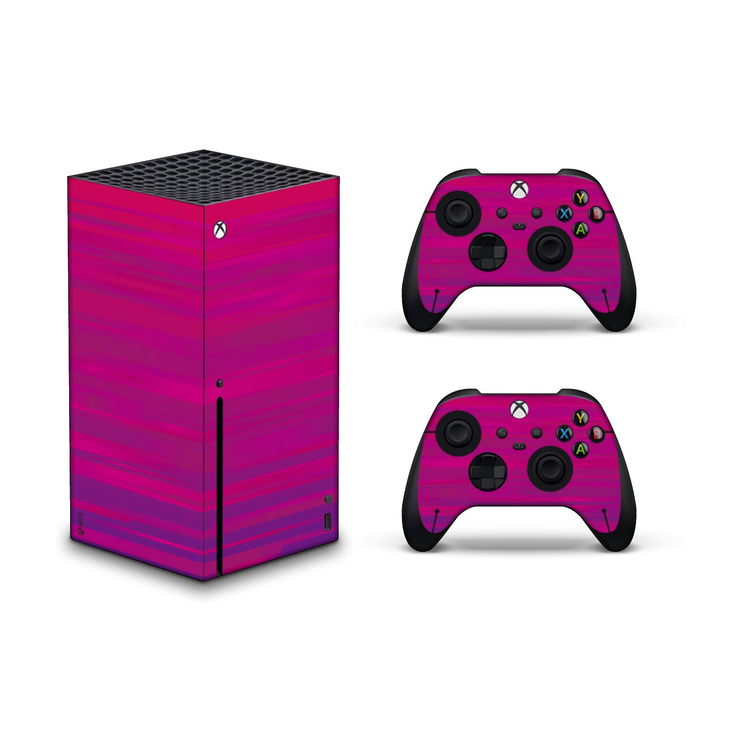 Glitch Consoles Vinyl Wrap Console Set for Xbox Series X – Premium Console Wrap with 2 Pcs Controller Wraps – Precut Durability and Protection Xbox Series X (Pink) (62863424417)
