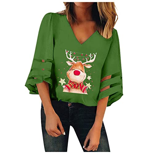 FMCHICO 3/4 Sleeve Tops For Women Womens Pullover Fuzzy Fleece Sweatshirt Oversized Hoodie With Pockets