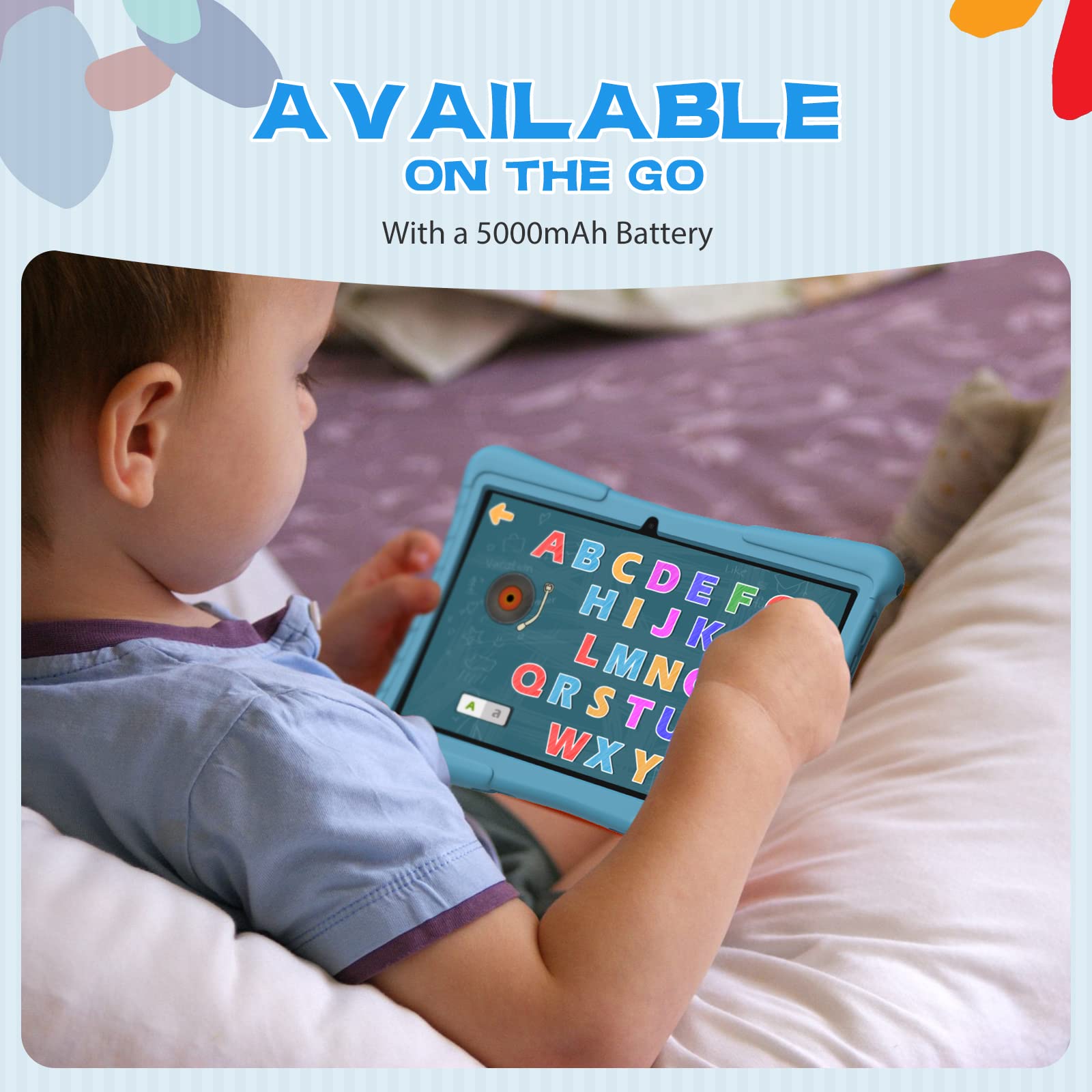 MAGCH Kids Tablet 10 inch, Android 11.0, 32GB ROM, Kids App Pre Installed, Toddler Tablet with Camera, Parental Control, Bluetooth, WiFi, Learning Tablet for Children with Kid-Proof Case, Blue