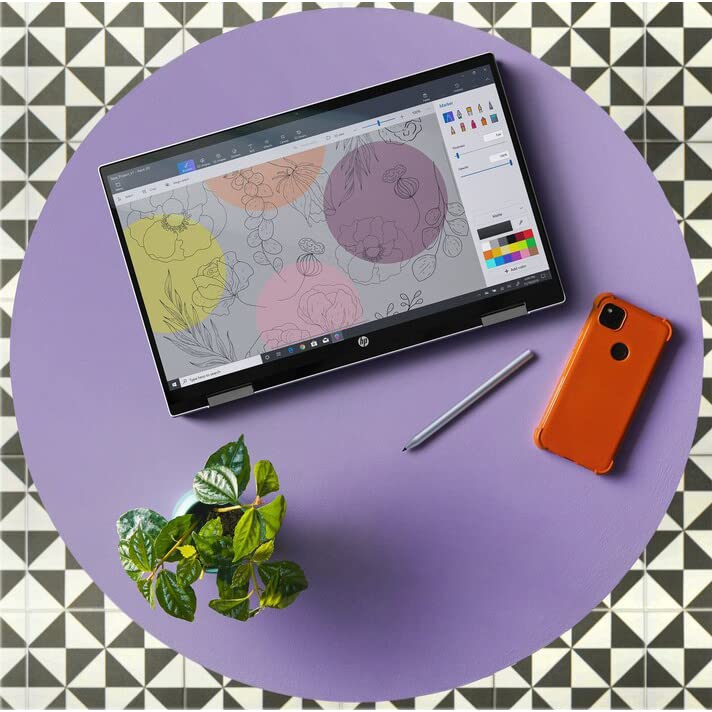 HP Pavilion x360 14-in 2-in-1 Laptop/Tablet with Intel i5-1235U, 8GB RAM - Silver Bundle with Elite Suite 18 Software + 1 Year Protection Warranty