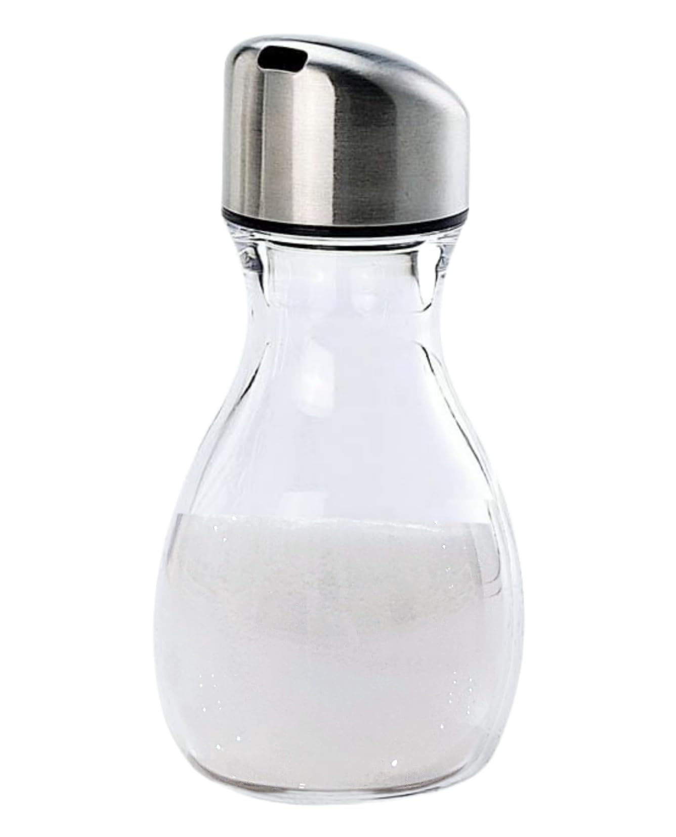 J&M DESIGN Sugar Dispenser With Pour Spout For Coffee Bar Accessories, Tea & Baking Essentials w/Stainless Steel Lid - 9.5oz Clear Acrylic Jar Spoon Pourer Shaker Container