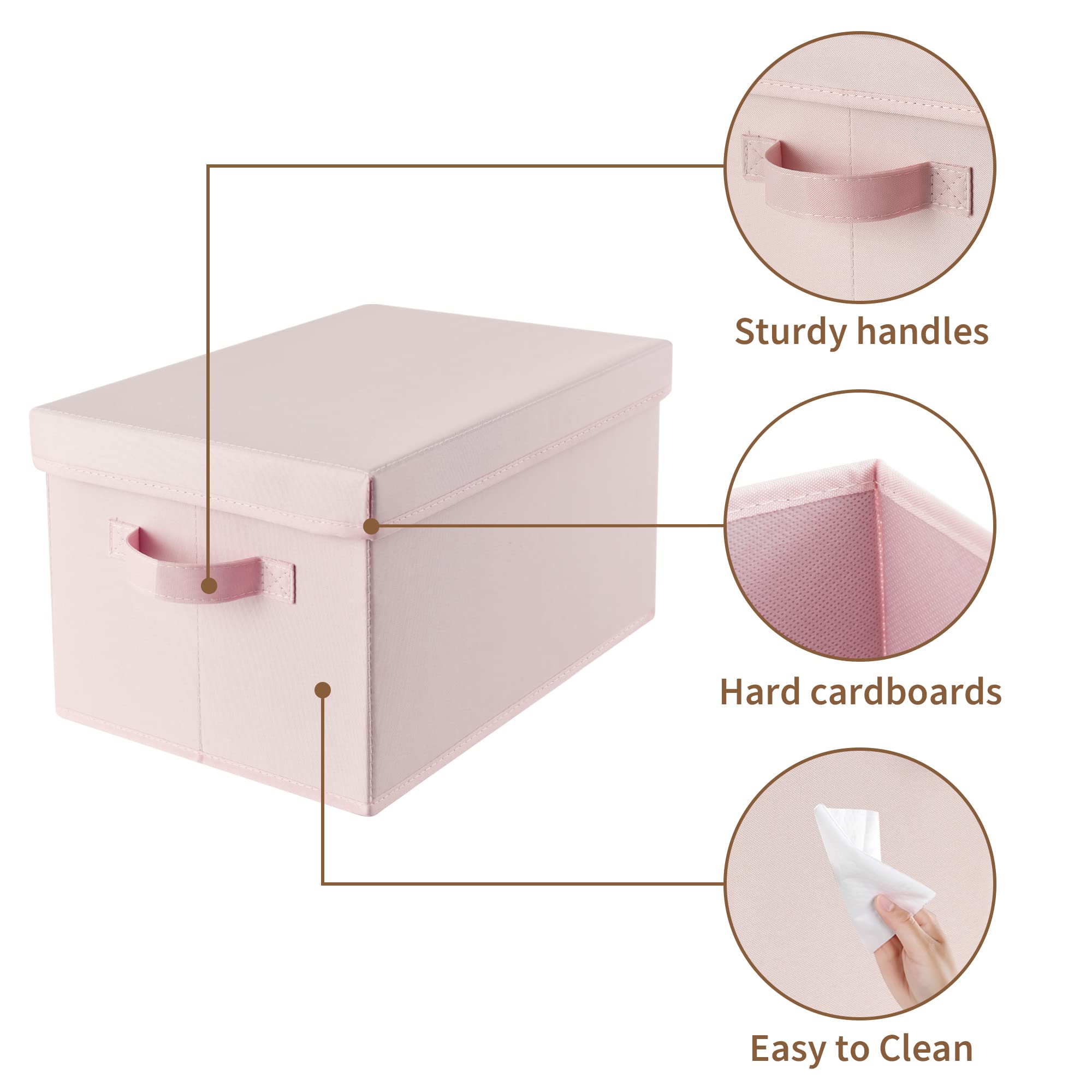 GRANNY SAYS Bundle of 3-Pack Lidded Closet Storage Bins & 3-Pack Organization and Storage Bins