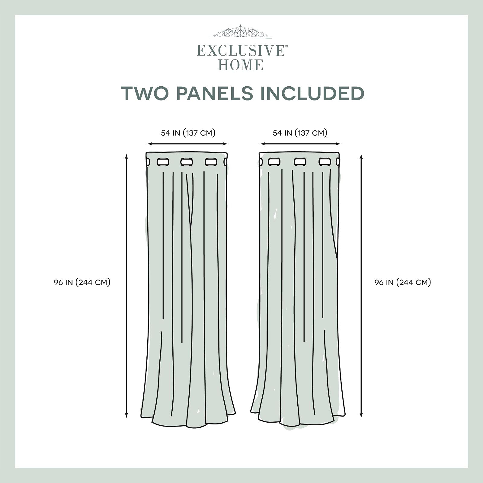 Exclusive Home Velvet Heavyweight Light Filtering Grommet Top Curtain Panel Pair, 54"x96", Soft Grey