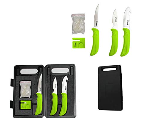 HME 6-Piece Field Dressing Kit | Compact Portable Durable Versatile Game Processing Kit in Hard Carrying Case for Hunting & Archery