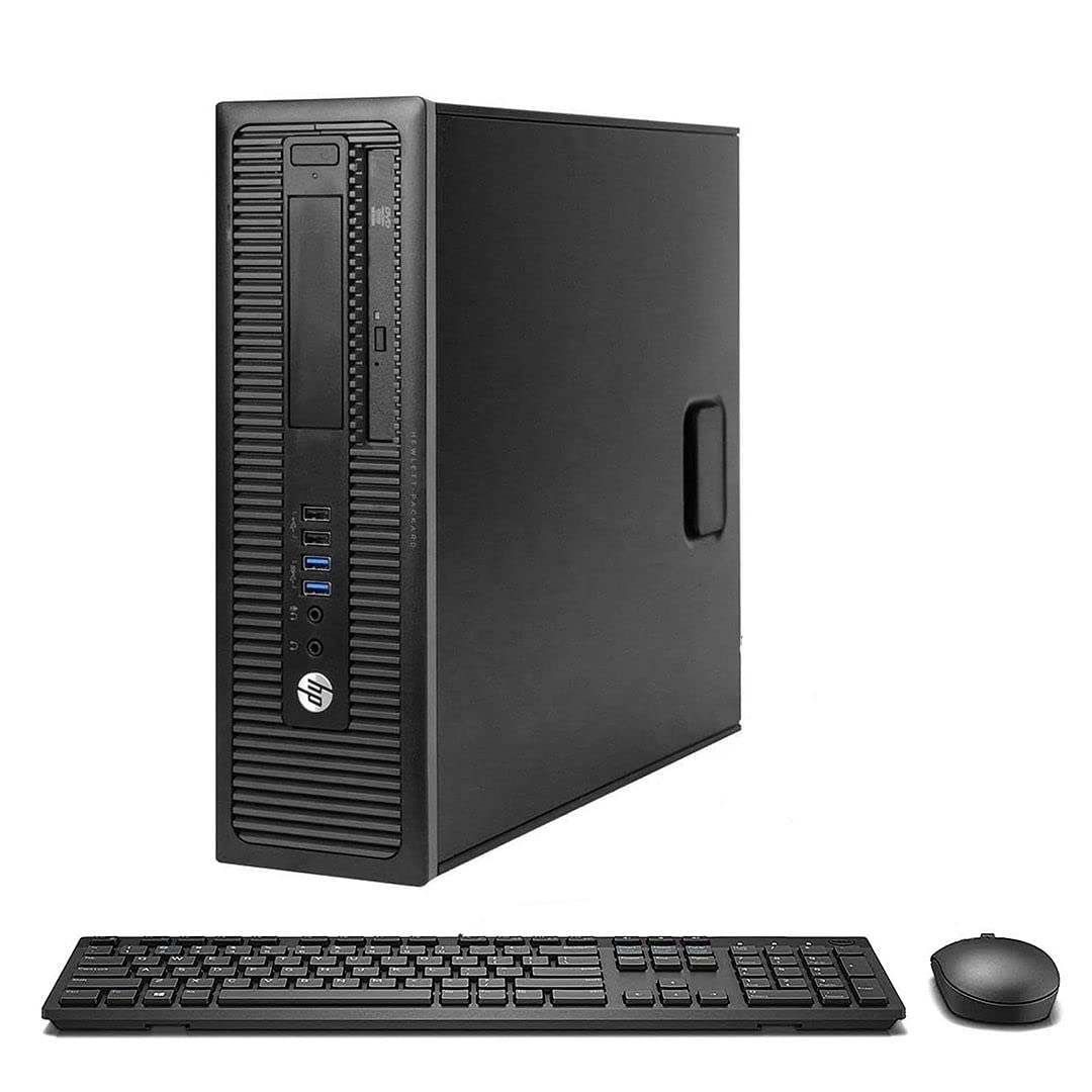 HP EliteDesk 800 G1 SFF Desktop PC,Built in WiFi Refurbished Desktop i5,Win 10 Office Computers,16G Ram,256GB SSD + 500GB HDD,DVDRW,DP,HDMI,BT,Wireless Keyboard and Mouse + TJJ Mouse Pad (Renewed)