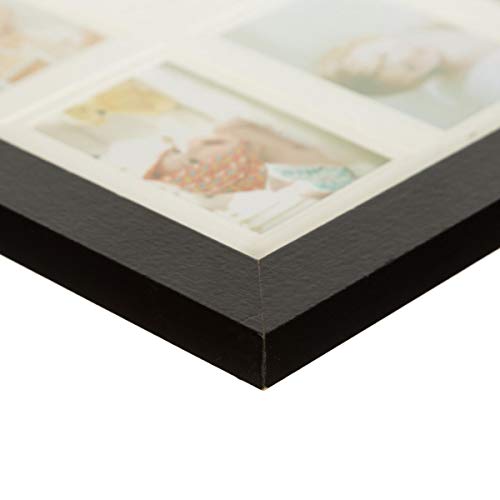WOOD SIDE ORBIS School Years Picture Days Collage Frame with Double White Mat, Displays One 5x7 Photo and Twelve 2.5x3.5 Pictures, Landscape, Portrait, K-12 Keepsake