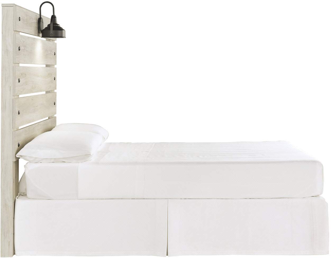 Signature Design by Ashley Adjustable Metal Bolt on Bed Base Frame with Protective Floor Glides, Queen, Black