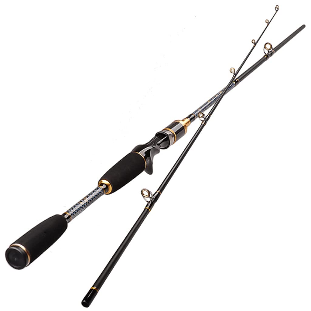 GLUTINOUS 2 Section 1.8m 2.1m 2.4m Bait Casting Rods 7-25g Lure Weight Carbon Lure Fishing Rod Carp Pole 10-20lb Line Weight Canne A Peche (Size : 2.4 m)