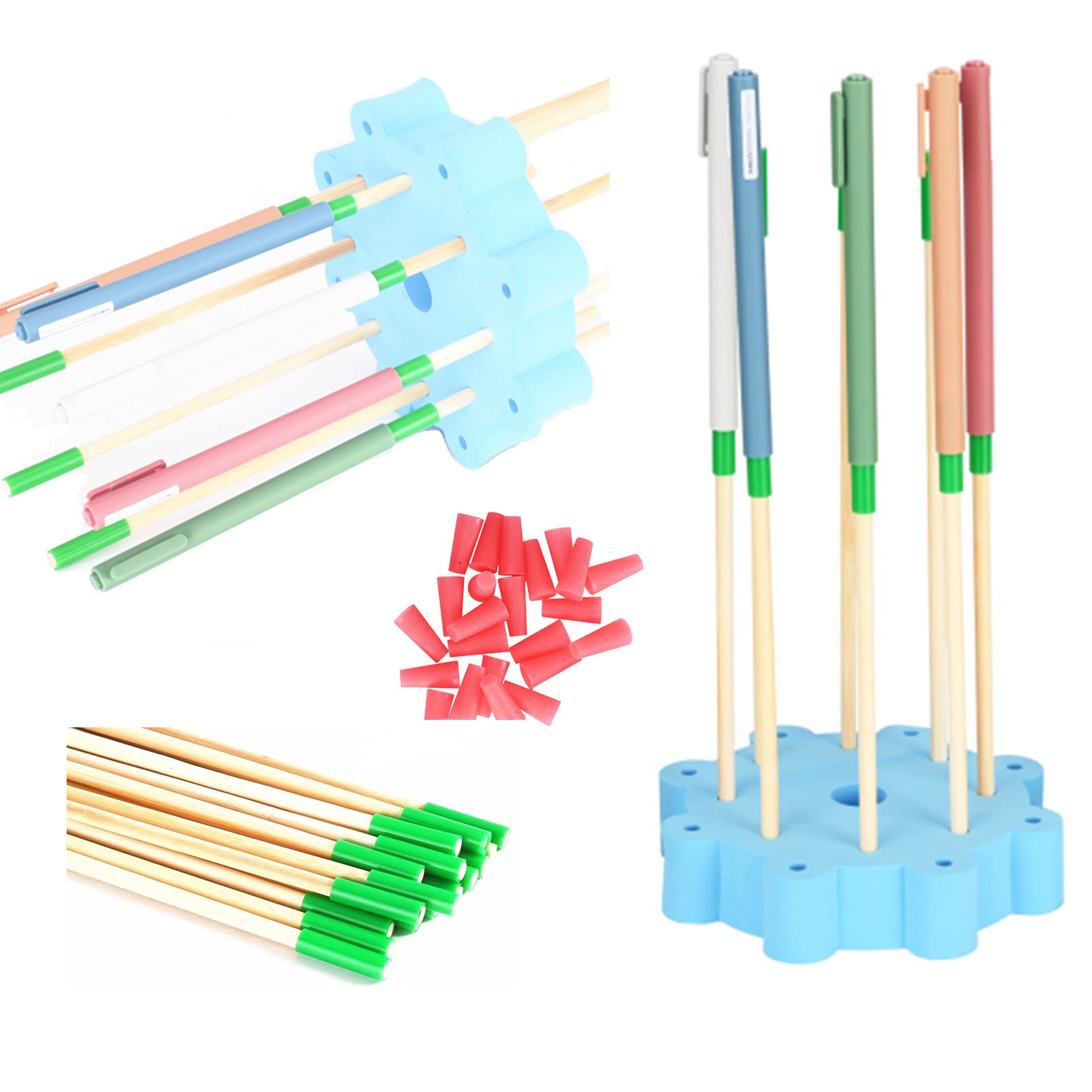 Foam for Pens Epoxy,Pen Turner Adapter Epoxy Pen Attachment Set Pen Holder for Cup Turner DIY Craft epoxy Resin pens,Work with 1/2 Inch PVC Pipe-2PCS (2PCS Blue)