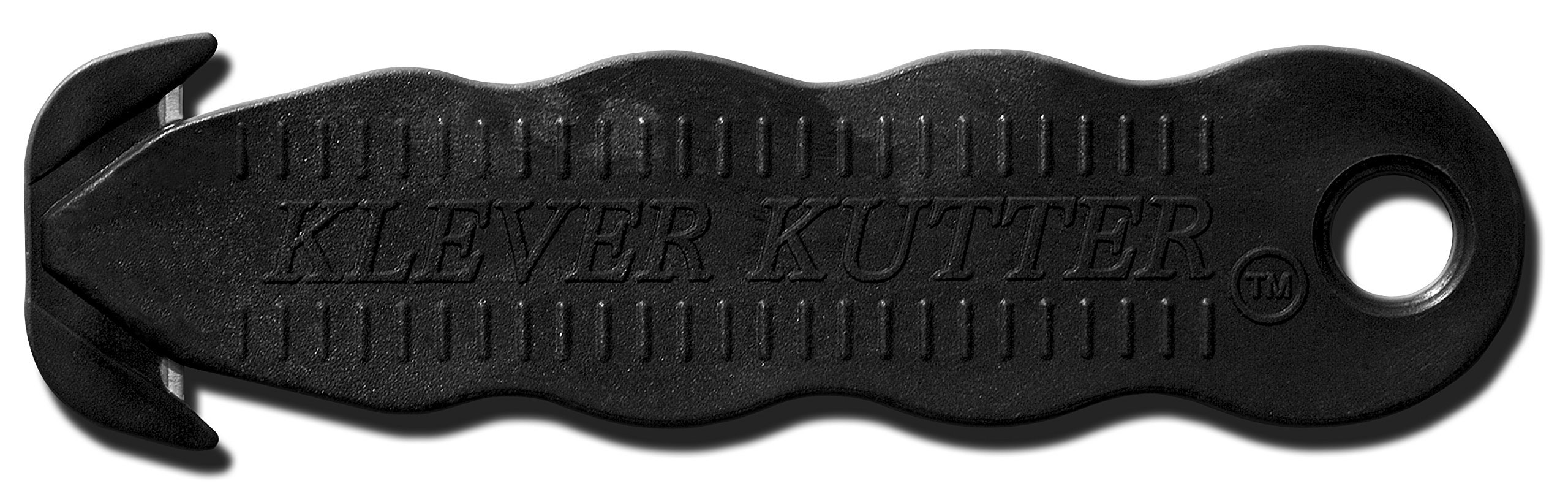 Klever Innovations KCJ-1K Safety Cutter, Advanced Plastic Polymers, 4-5/8â, Black (Pack of 10)