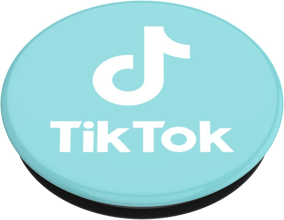PopSockets Phone Grip with Expanding Kickstand, TikTok PopGrip - Tik Tok Blue