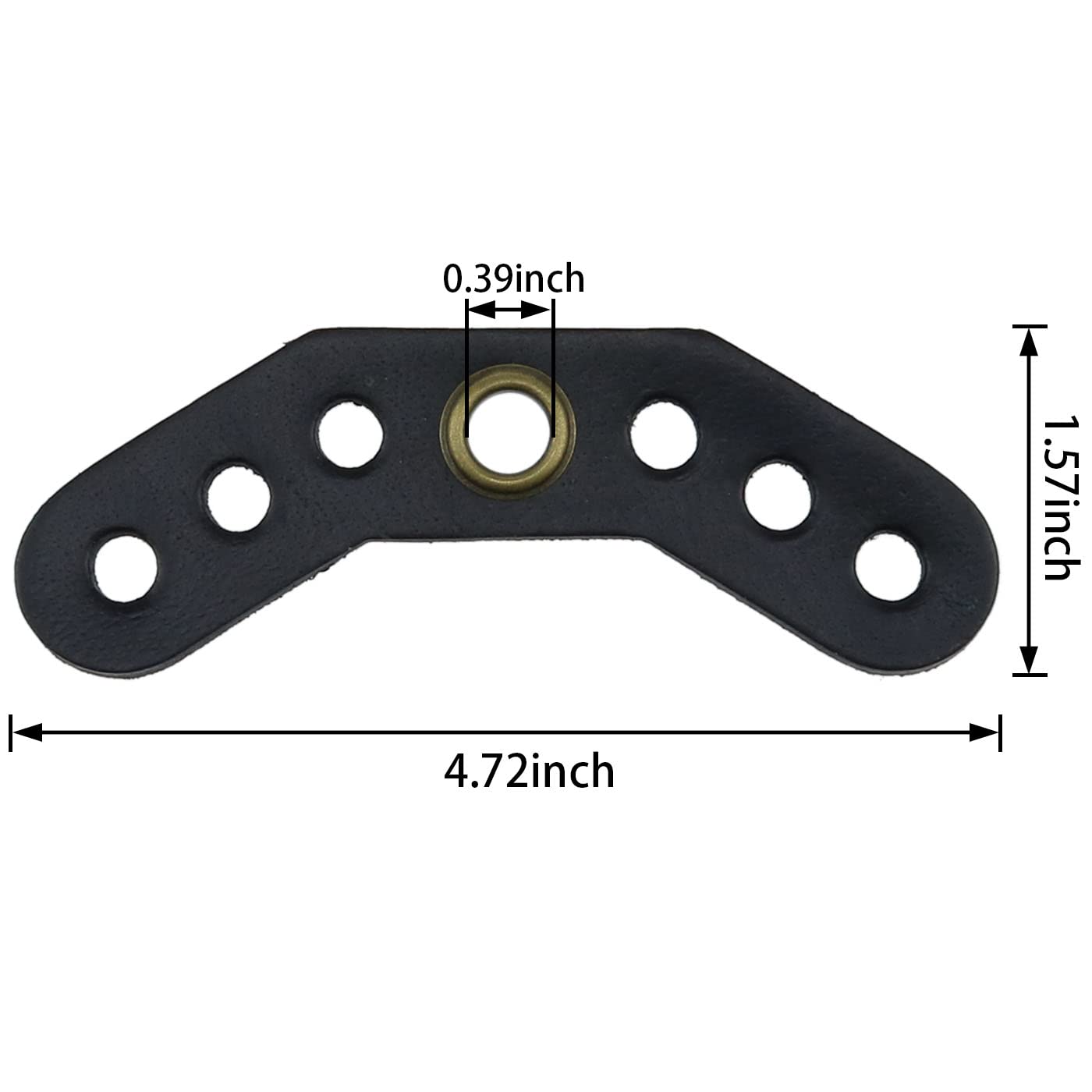 Haidong 2 pcs Leather Bow Yoke Black Leather Bow Yoke with Metal Grommet for Compound Bow Wrist Sling