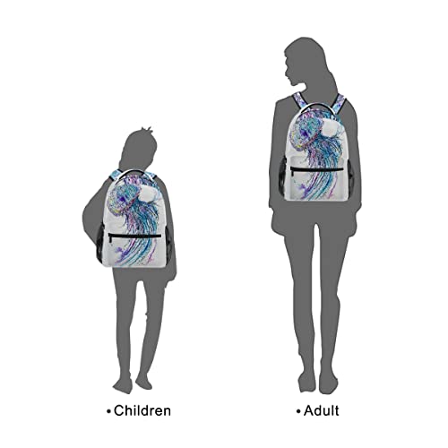Ocean Jellyfish School Backpack Bookbag for Boys Girls Teens Casual Travel Bag Computer Laptop Daypack