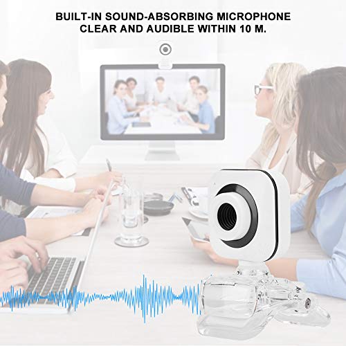 Eulbevoli Computer Camera, USB Camera Ajustable Angle Simple Installation for Calling for Recording for Conferencing and Gaming