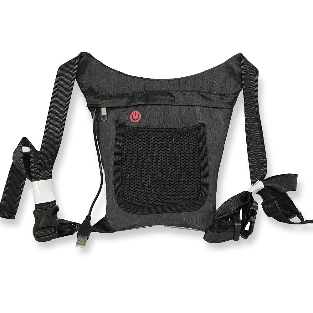 ECEEN LED Turn Signal Vest Bike Pack Guiding Light Reflective Running Gear Safety Warning Direction Backpack with Remote Controller for Night Cycling Running Walking Hiking Bag